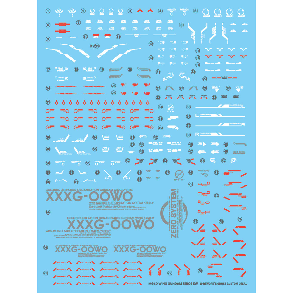 G-Rework MGSD Wing Zero Waterslide Decals | Shopee Malaysia