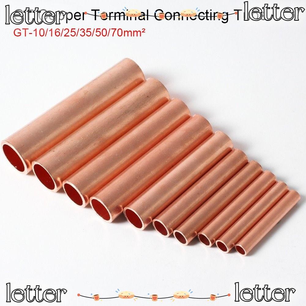 LETTER 1Pcs GT Copper Terminal Connecting Tube, Ferrule Lug GT-10/16/25 ...