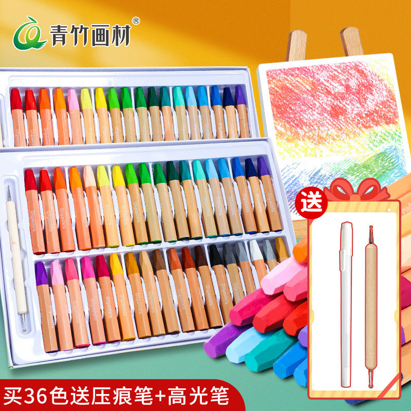 Pen Lukisan Minyak Penghantaran 48 Jam Buluh Hijau Genius Kecil Pastel ...