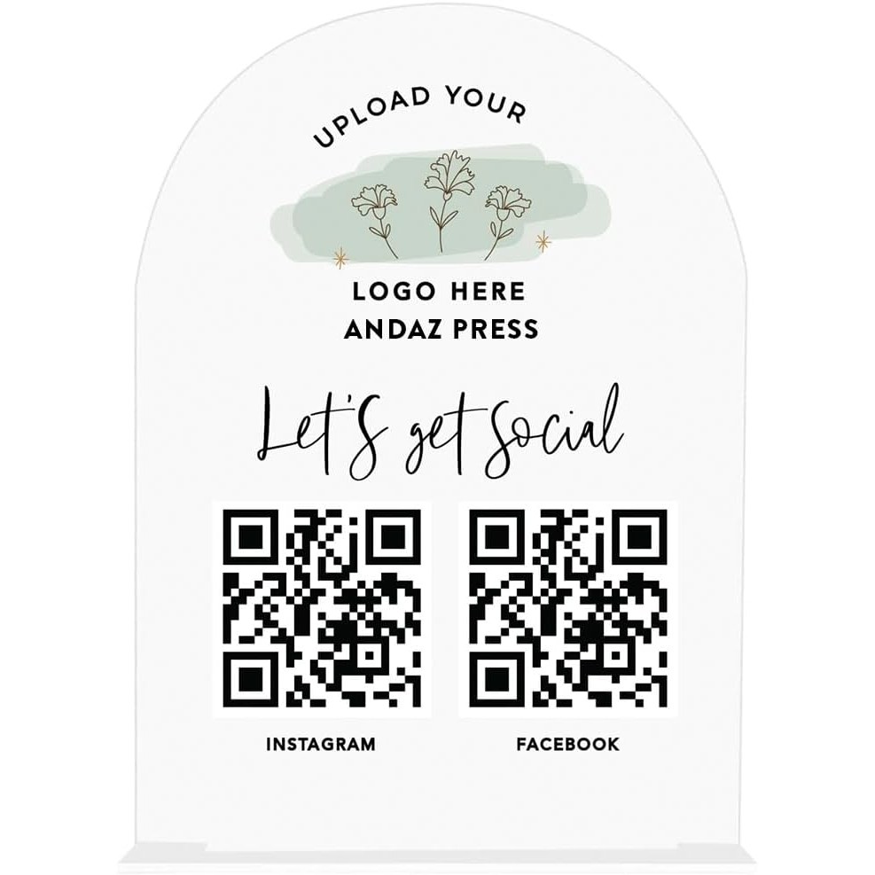 Custom QR Code Sign with Logo for Pop Up Shop, Vendor Booth Display ...