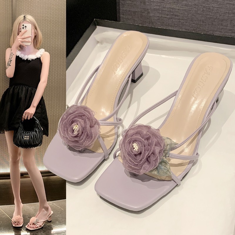 Large Size New Chinese Cheongsam High Heels 2025 Summer New Style Rose ...