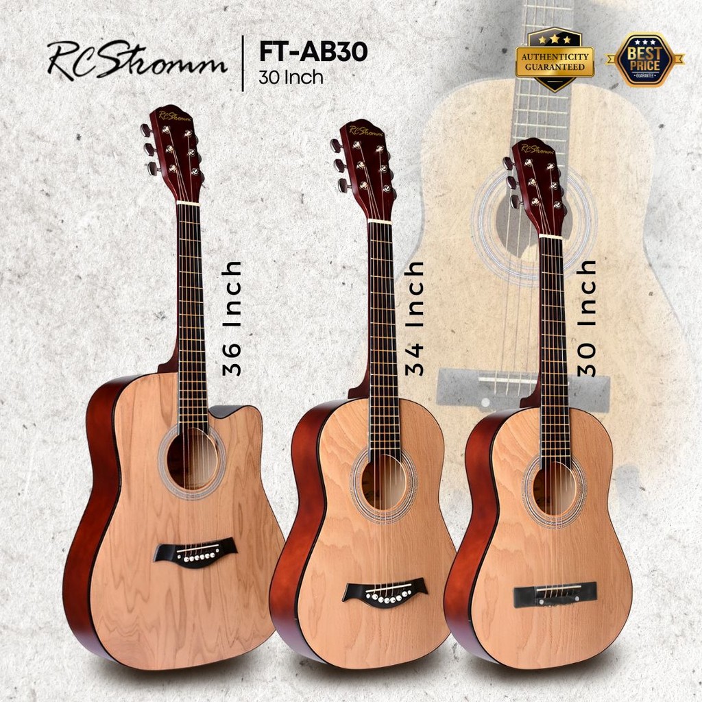 ZETA Series 34 inch Beginner Acoustic Guitar (with Truss Rod) - FT-AB34 ...
