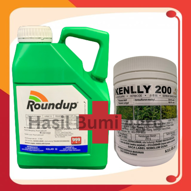 4L Roundup+ 250G KENLLY 200 (1 SET PACKAGE) RACUN RUMPUT KEMATIAN ...