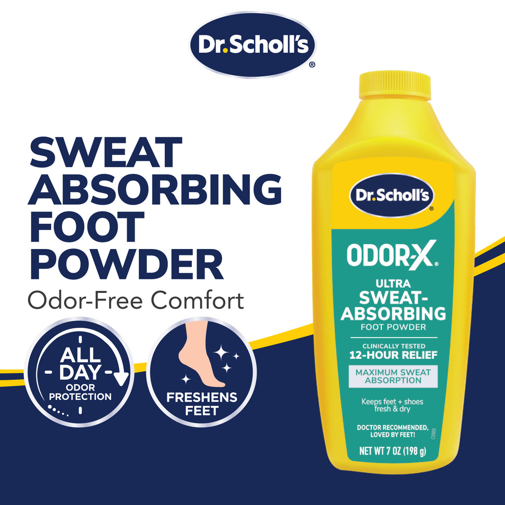 Dr.Scholl's OdorX Ultra Sweat-Absorbing Foot Powder 7 oz | Shopee Malaysia