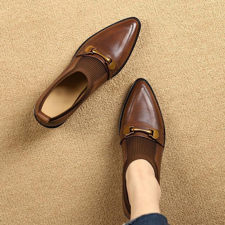 【Ready to ship】French retro deep cut high heels SAB British Style Women ...