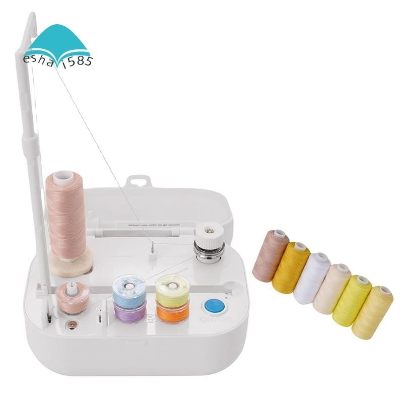 Automatic Bobbin Winder Large Spool Thread Holder White +Auto Stopper ...