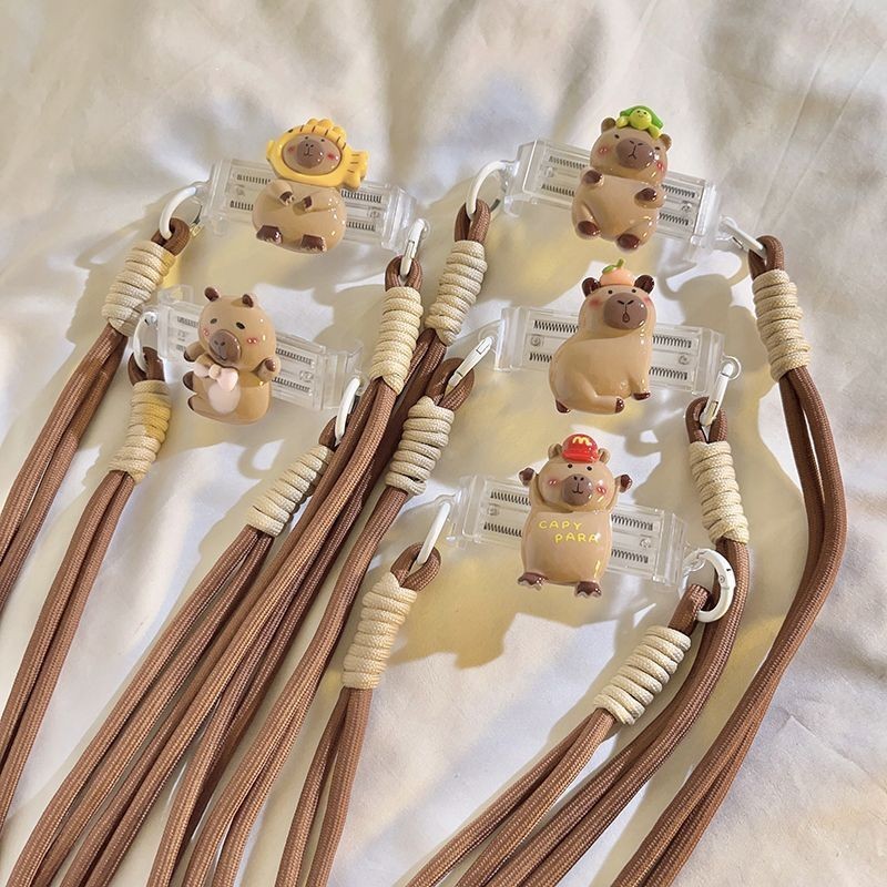 Cute Cartoon Three-Dimensional Orange Capybara Back Clip Universal ...