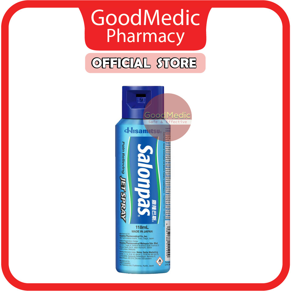 SALONPAS Pain Relief Jet Spray 118ml - Fast Pain Relief for Sport ...