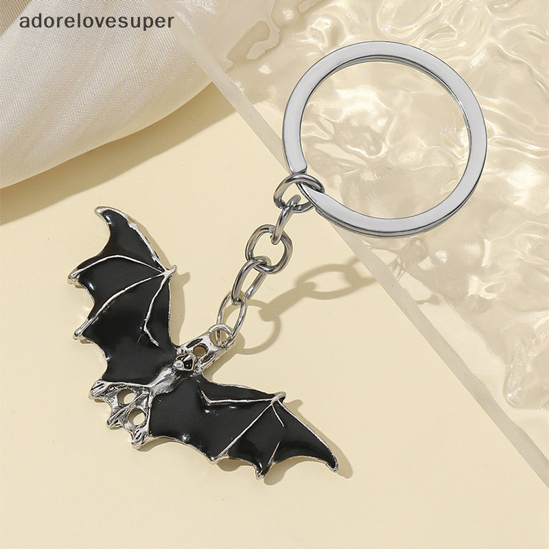 AD1MY Black Alloy Bat Keychain Halloween Bat Pendant Horror Bat Car ...