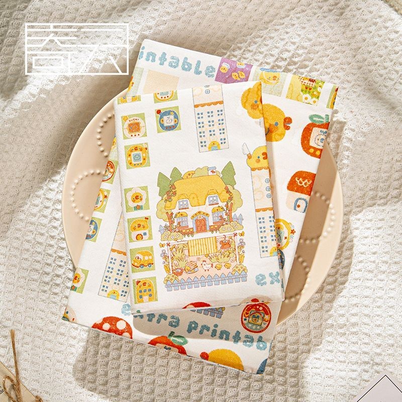 Chicken Farm Fabric Book Cover Cartoon Handbook A5 A6 Handmade Book ...