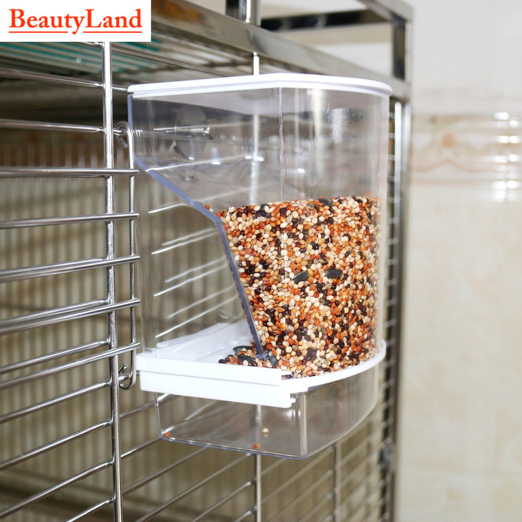 Ready Stock~ Hang On Cage Bird Food Box Auto Drop Food Feeder Parrot ...