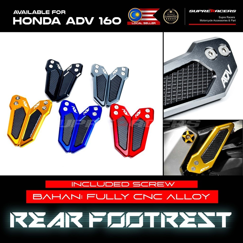 ADV 160 Rear Passenger Footrest Pegs Rear Pedals I Anti Slip Pedal ...