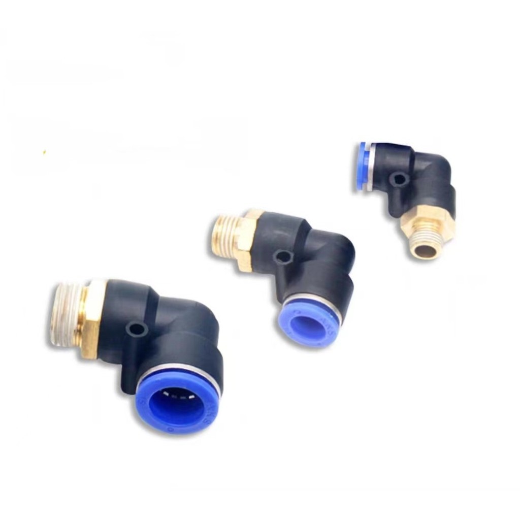 Air Hose Elbow Pipe Connectors Pneumatic Male Thread air Tube Quick ...