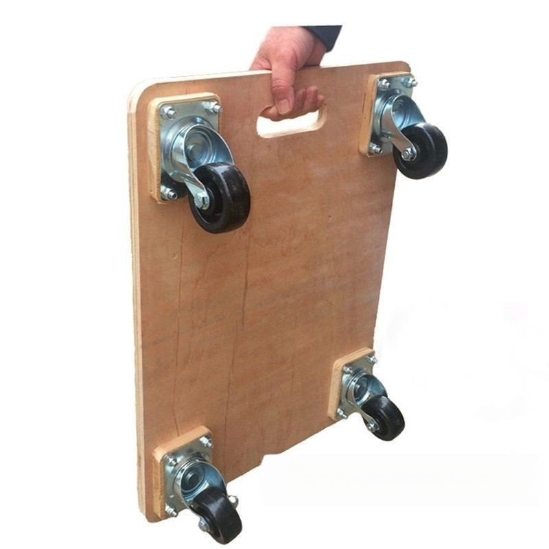 Mobile Thick Wood Board Cart Tiger Cart Platform Trolley Four-Wheel ...