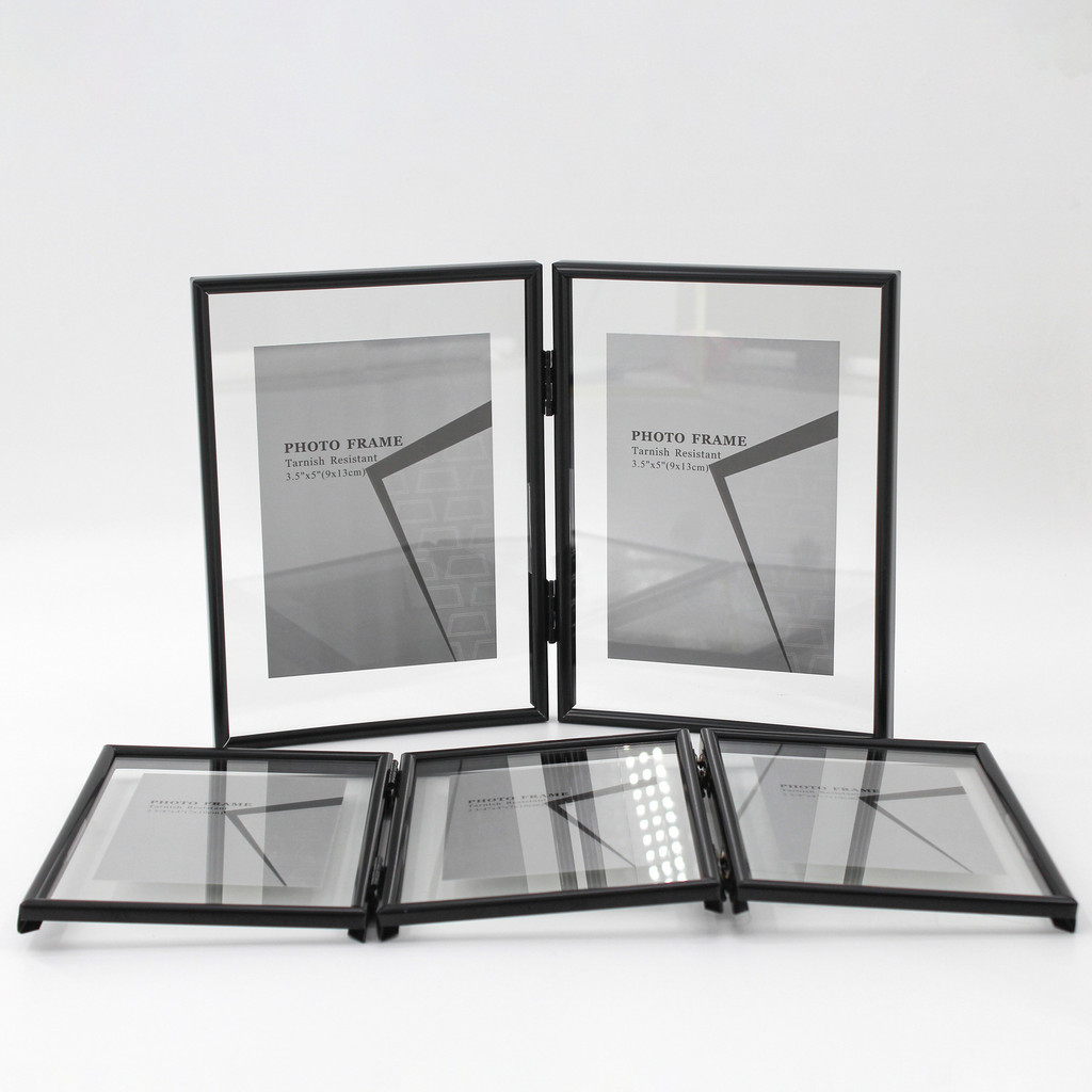 Transparent Photo Frame Table Folding Acrylic Glass Ornaments Triple ...