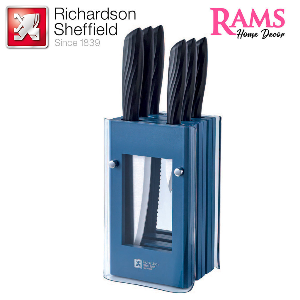 Richardson Sheffield 6 Pcs Spectrum Lagoon Kitchen Knife Set / Sea Blue ...