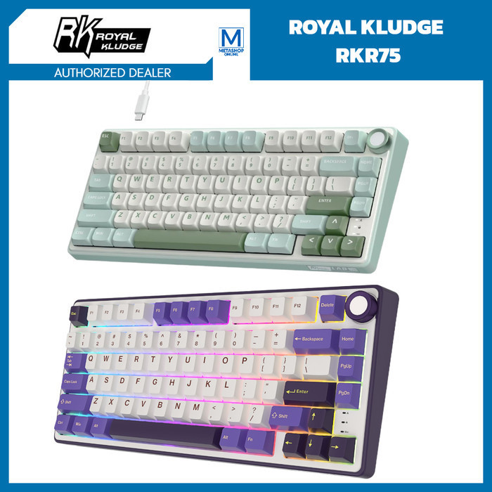 Royal Kludge RK R75 Wired Mechanical Gaming Keyboard 75% RGB Gasket ...