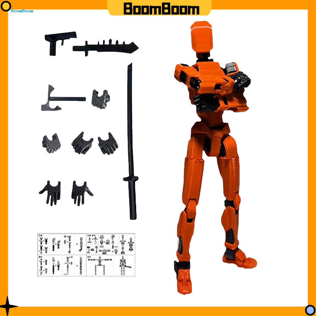 BoomBoom Poseable Robot Model Multi-jointed Movable Robot Action Figure ...