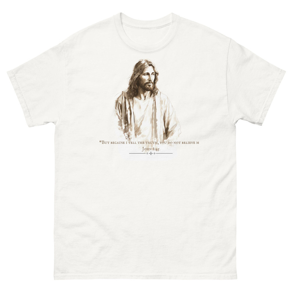 Jesus Telling Truth Bible Verse Classic; Christian Bible Verse John 8: ...