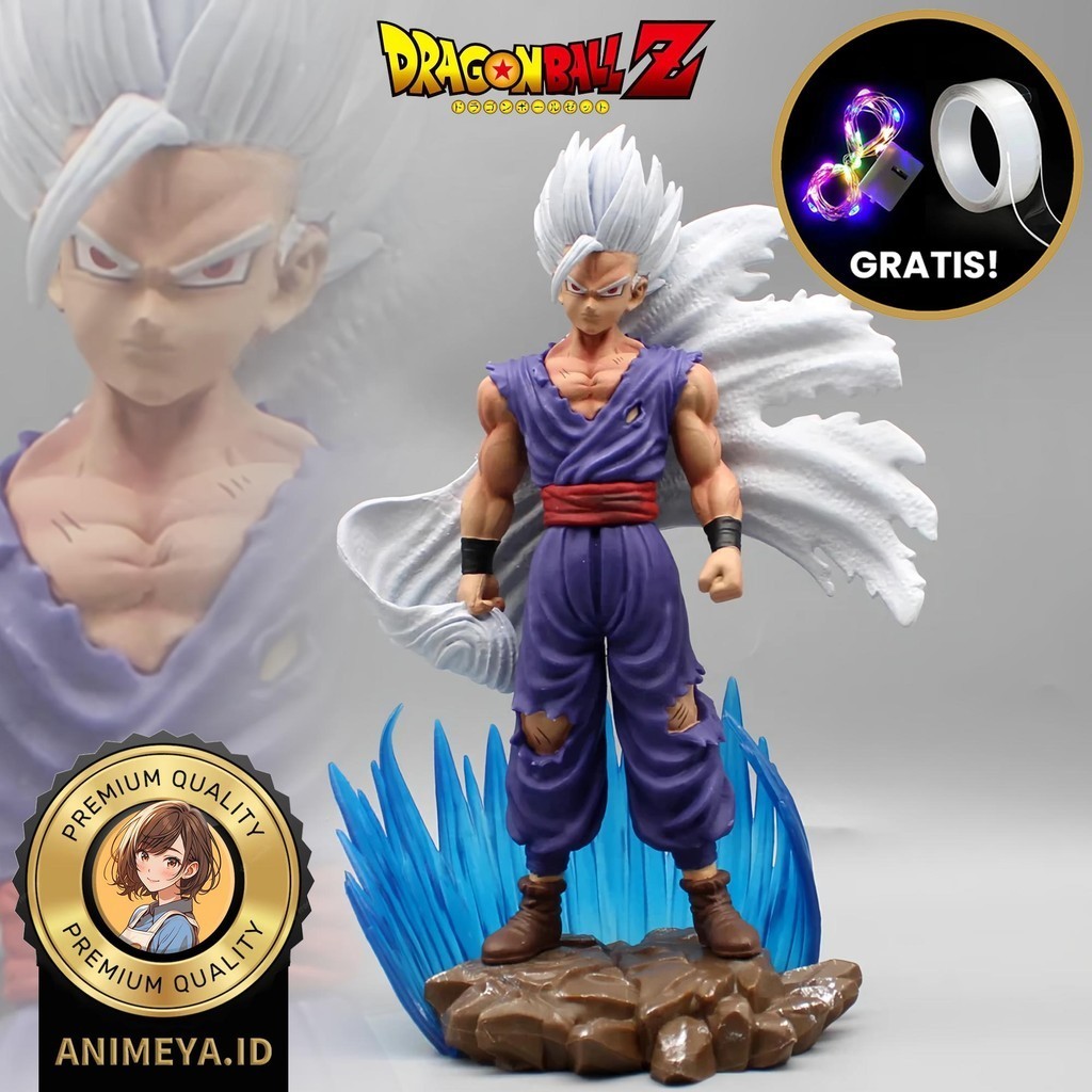 Action Figure Statue Dragon Ball Son Gohan Beast Diorama Aura Blue ...