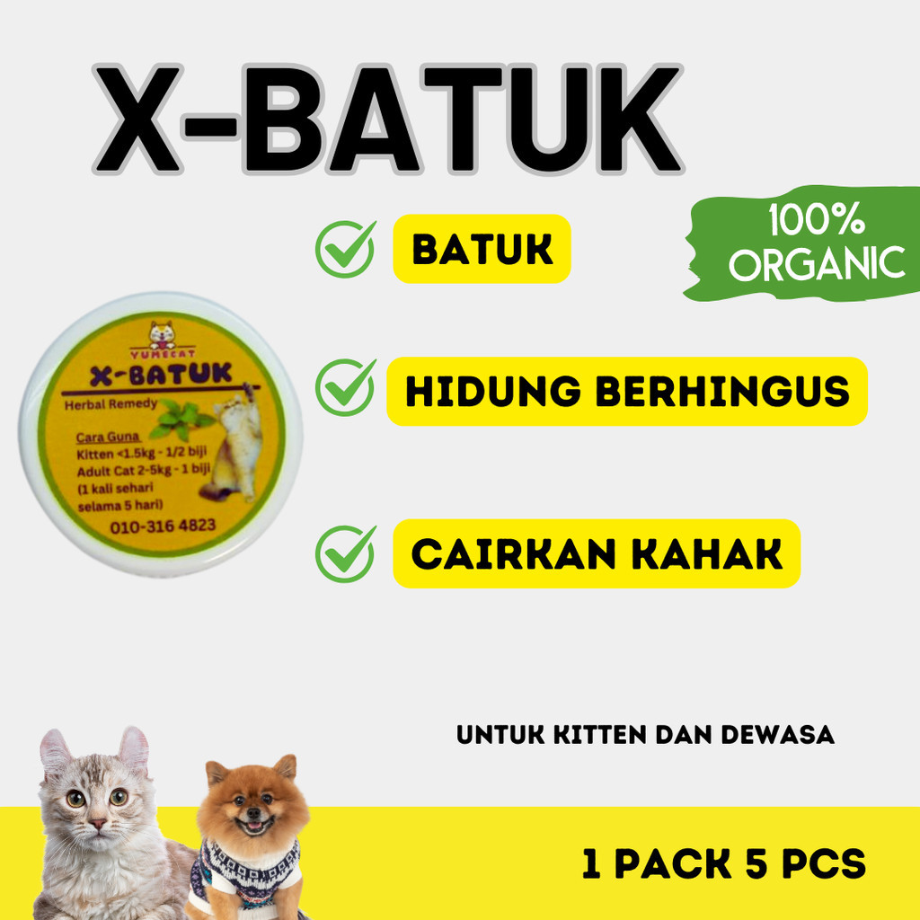 SmartCat X-BATUK Kucing BATUK Berkahak / Cair Kahak 1 pack | Shopee ...