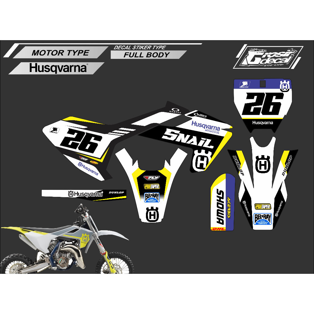 Husqvarna Mini Trail Sticker Decal 50cc/65cc Fullbody Decal Sticker ...