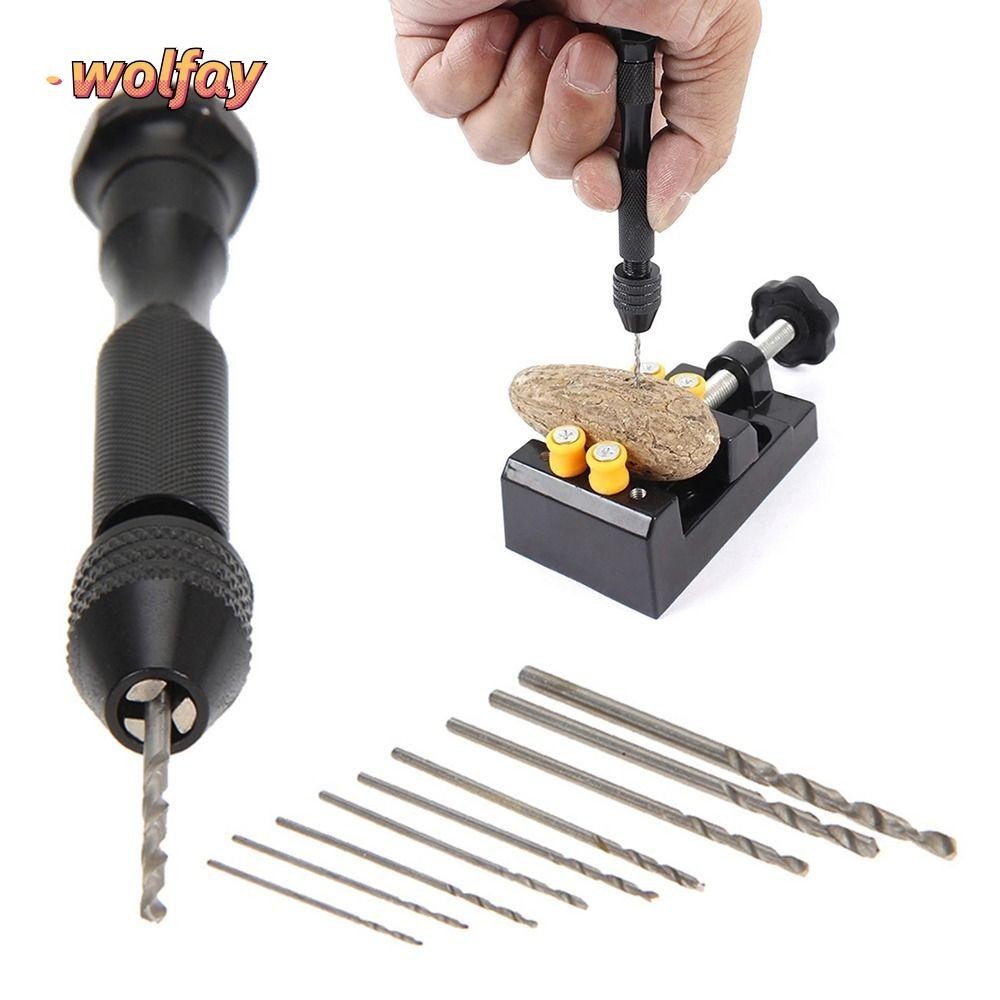 WOLFAY Manual Hand Drill Rotary Tools Mini Micro Aluminum Hand Drill ...