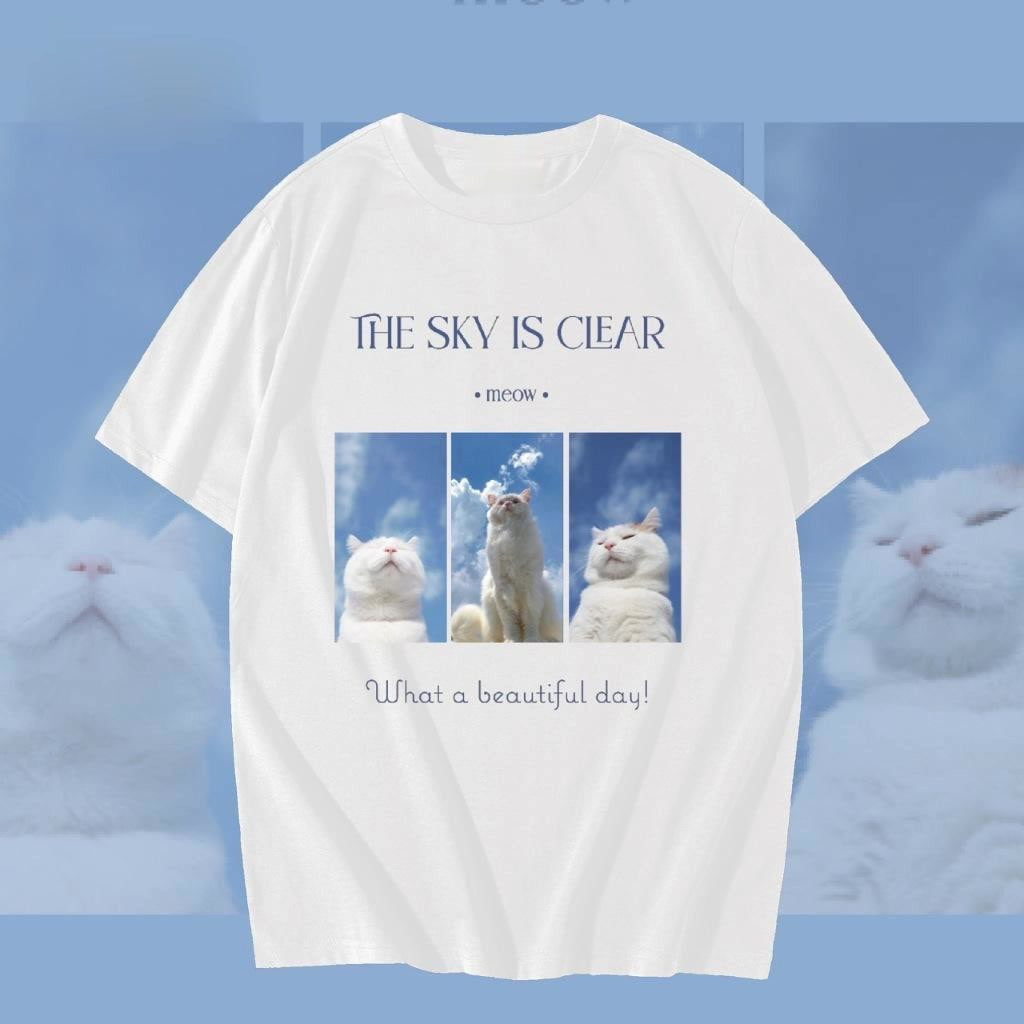 & COD RINA STUDIO Oversized T-Shirt Korean Cotton 1 Cat Slave | Shopee Malaysia