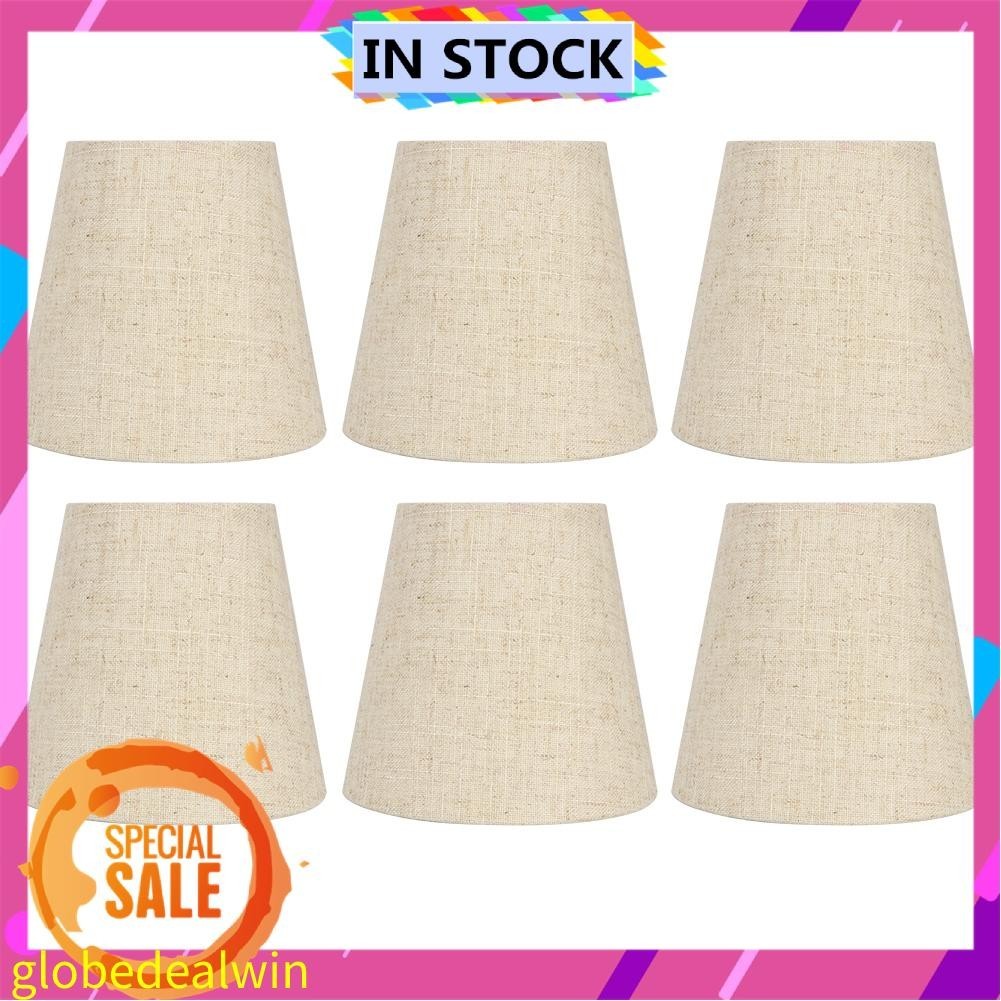 Globedealwin Metal + Cloth Material 6Pcs Fabric Lampshade Wall Lamp ...