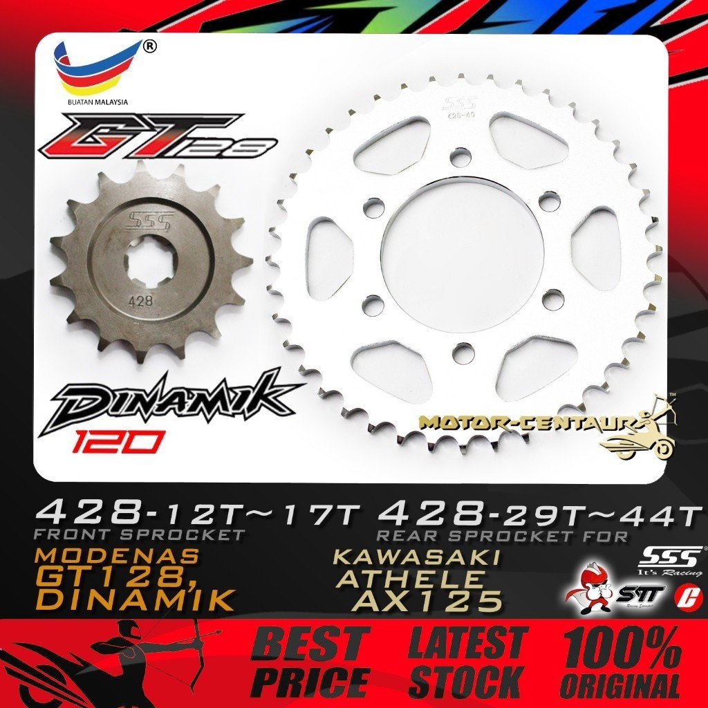 GEGANCU DEPAN/BELAKANG SSS/CU/STT FRONT/REAR SPROCKET 428 FOR MODENAS ...