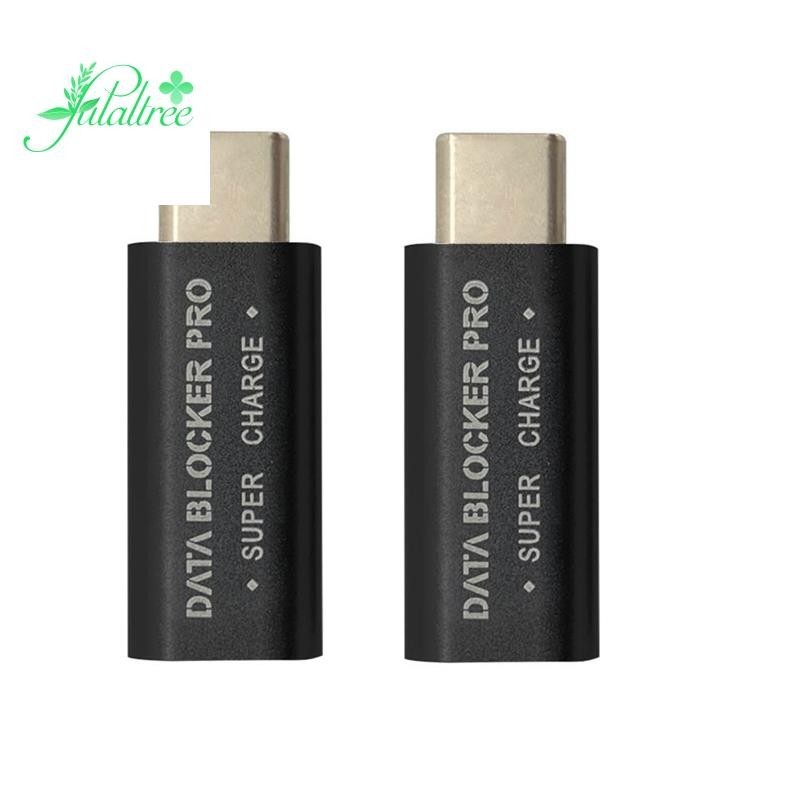 2PCS USB Type-C Data Blocker USB-C Juice Jack Adapter Support Quick Charge(50V/5A) Stop Data ...