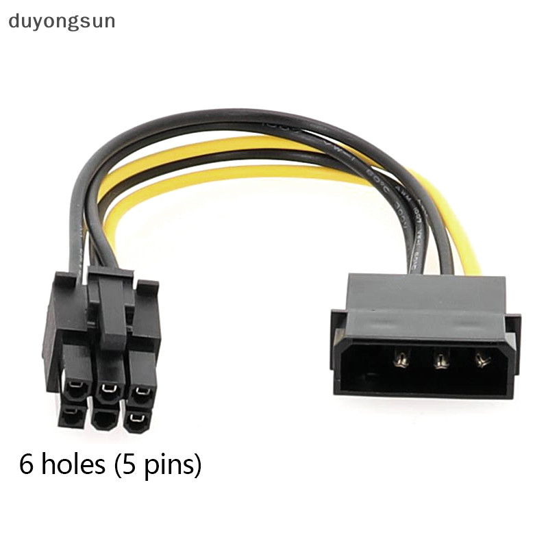 (duyongsun) 6Pin To 4Pin Power Supply Cable For Graphics Cards 4 Pin ...