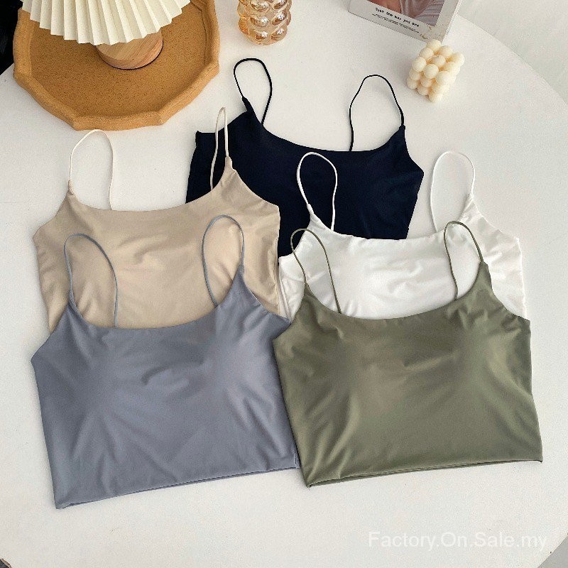 2022 Summer Ice Ribbon Chest Pad Fixed Cup Fashion Wrapped Chest Inner ...