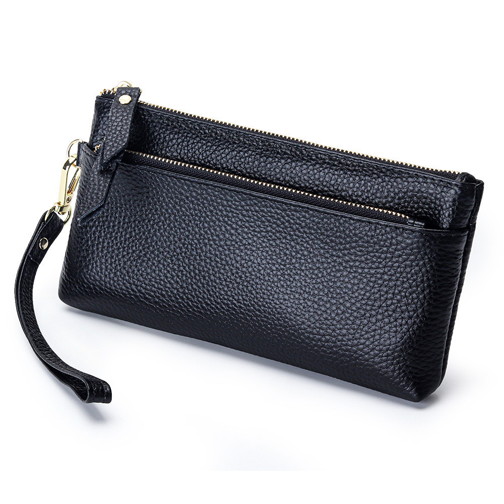 Wristlet Clutch Wallet Purse Soft Leather Long Multi-Pocket Wrist Bag ...