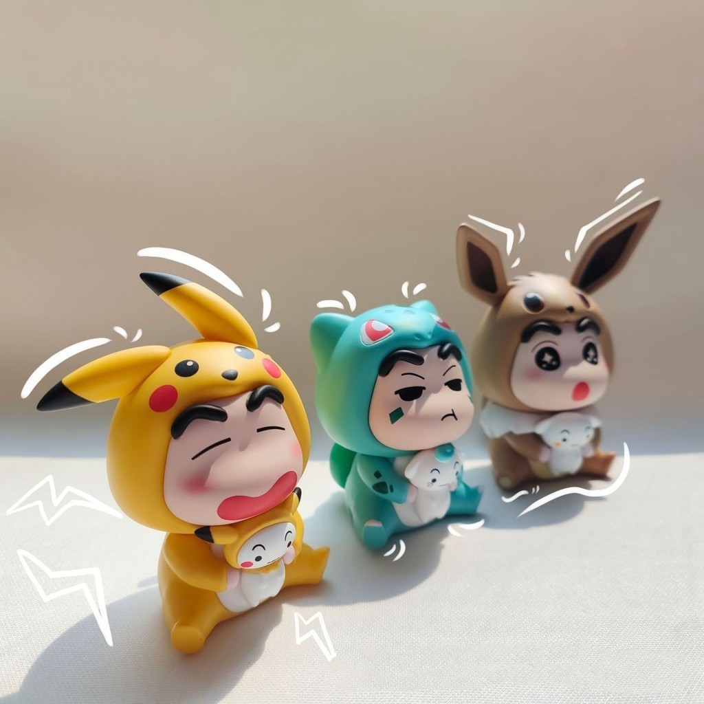 Crayon Shin Chan Blind Box Pokemon Series Table Ornaments Room Decor ...