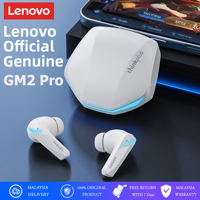 Lenovo GM2 Pro TWS Bluetooth Earphone with Mic True Wireless Gaming Earbuds Headset Stereo Bass ...