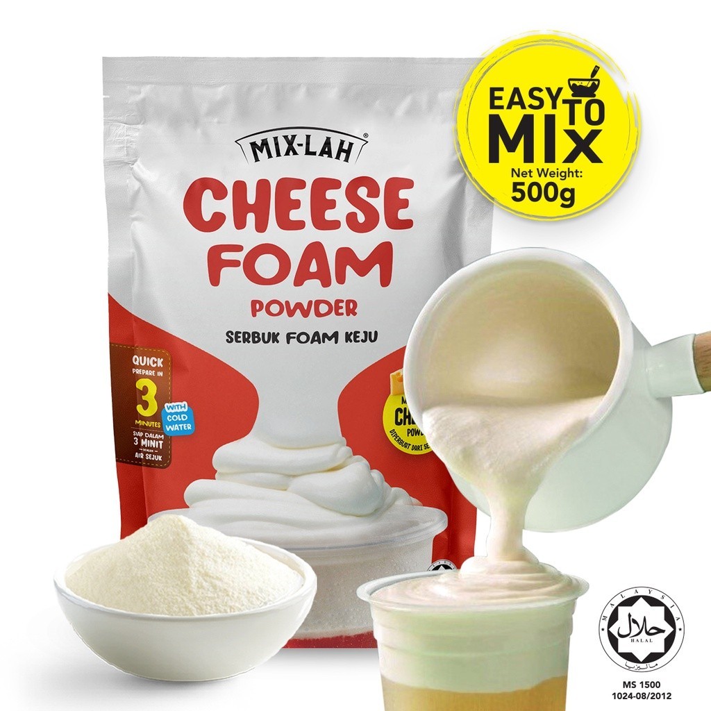 [Borong] MIX-LAH Cheese Foam Powder, Cheese Tea Powder & Cheese Cap ...