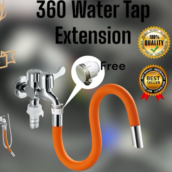 Adjustable Water Tap Extension 360 Rotate Faucet Extension Extender ...