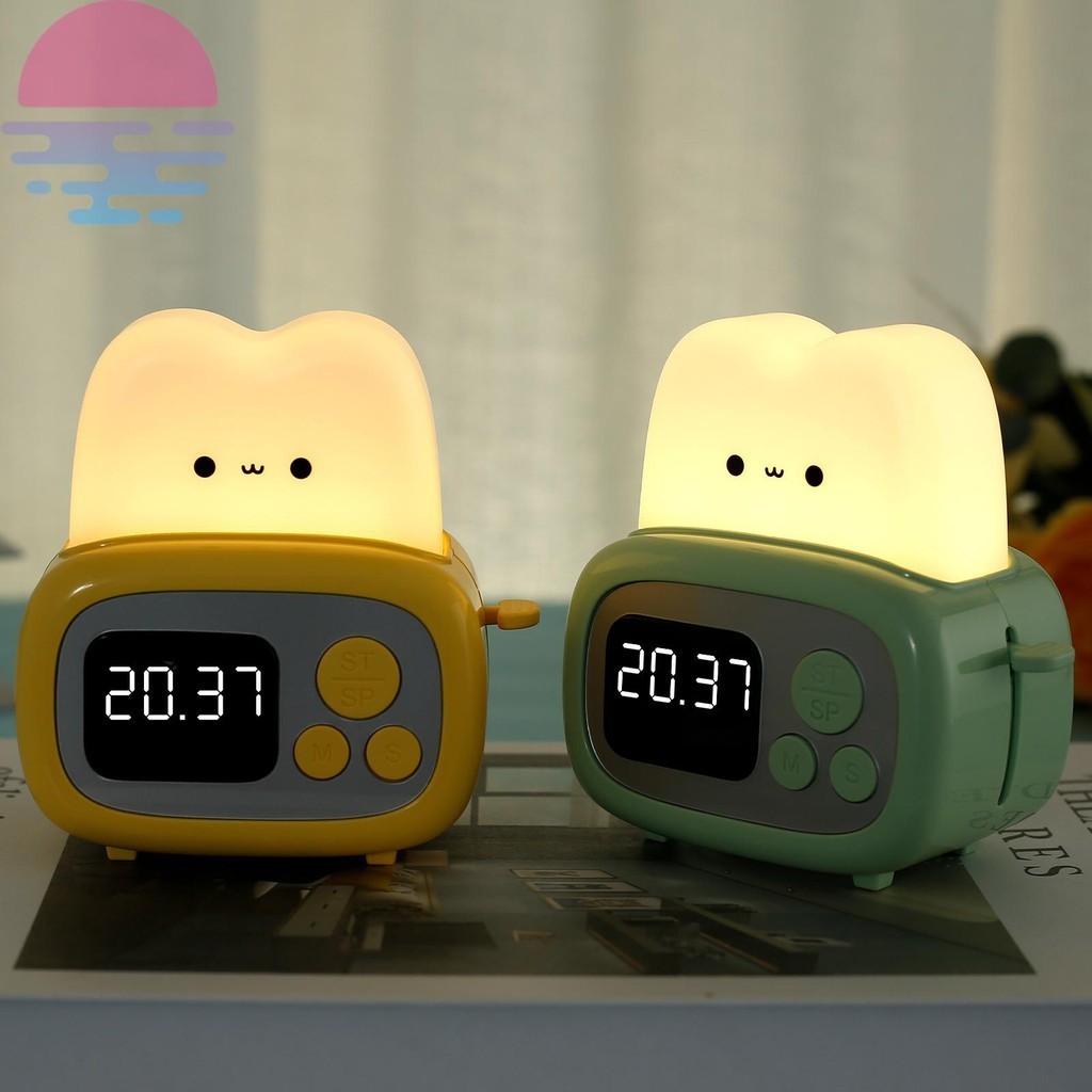 Cute Kids Alarm Clock Dimmable Digital Clock with Night Light ...