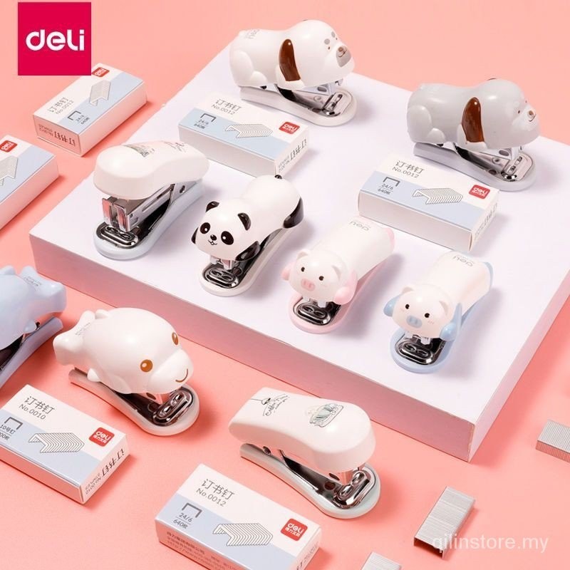 Deli Stapler Mini Small Size Set Portable Stapler for Students Female ...