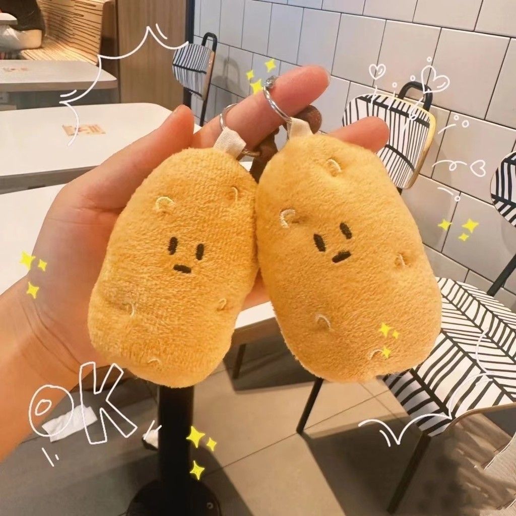 Build Cute Potato Plush Keychain Cartoon Potato Plush Doll Pendant ...