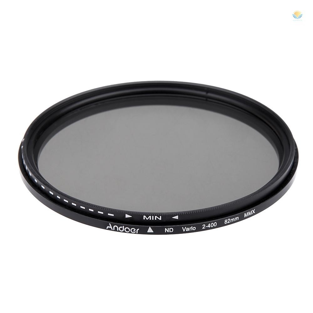 Andoer 82mm ND Fader Neutral Density Adjustable ND2 to ND400 Variable ...