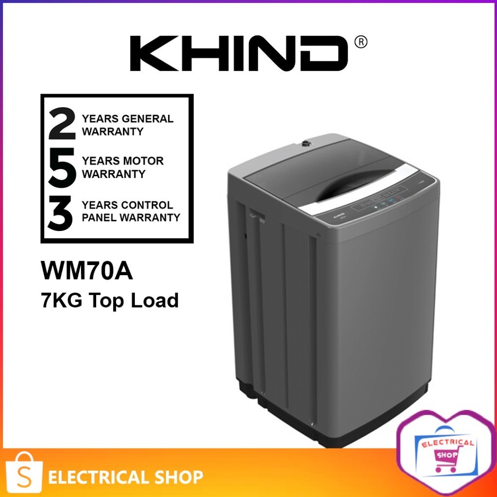 Khind 7kg / 8kg Fully Auto Washing Machine WM70A / WM80A Non-Inverter ...