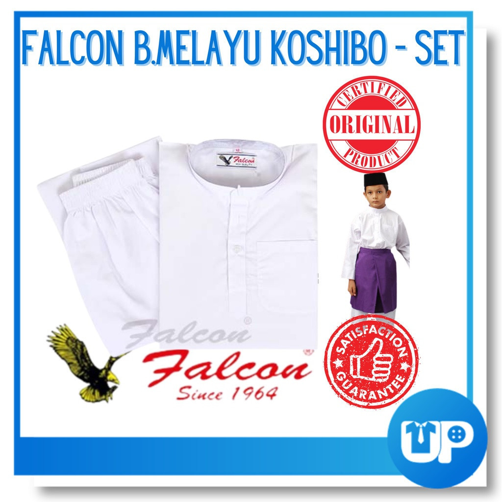 Falcon Baju Melayu Sekolah Koshibo Putih Nila Sepasang Agama Sekolah Rendah Sekolah Menengah ...