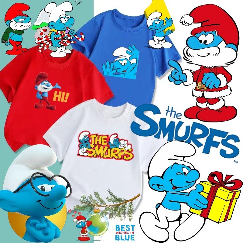 Smurf Cartoon themed clothing decoration, heat transfer printing, hot ...