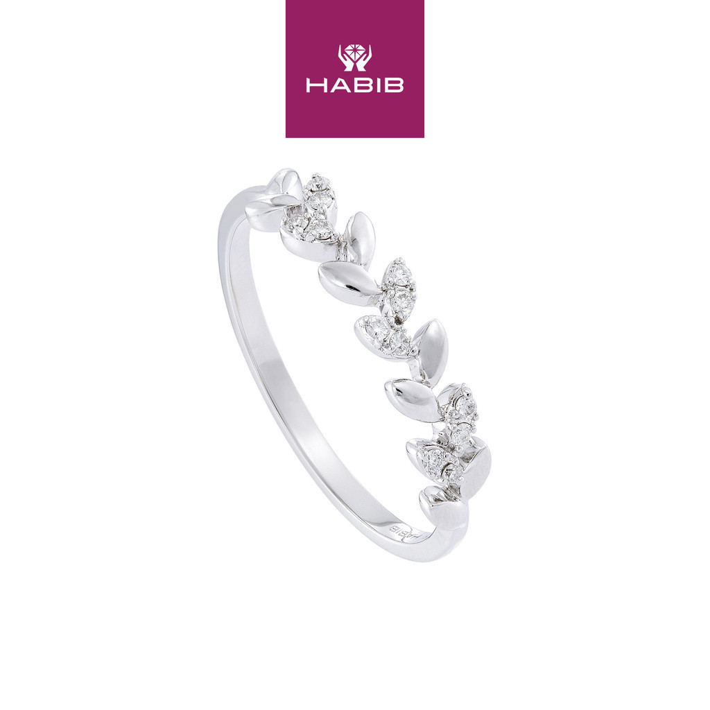 HABIB Diamond Ring in 375/9K White Gold 260770424(WG) | Shopee Malaysia