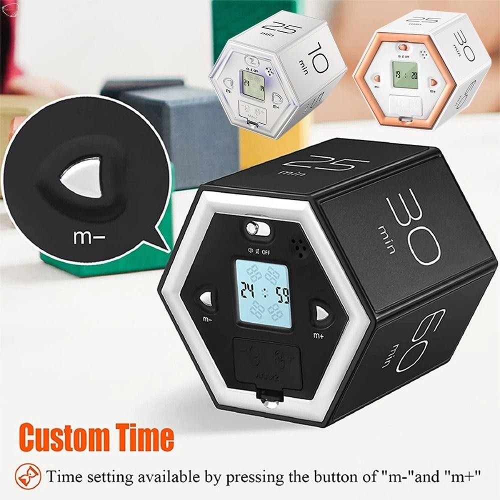 MXBEAUTY Hexagon Flip Timer, Magnetic Cubes LED Display Mutable ...
