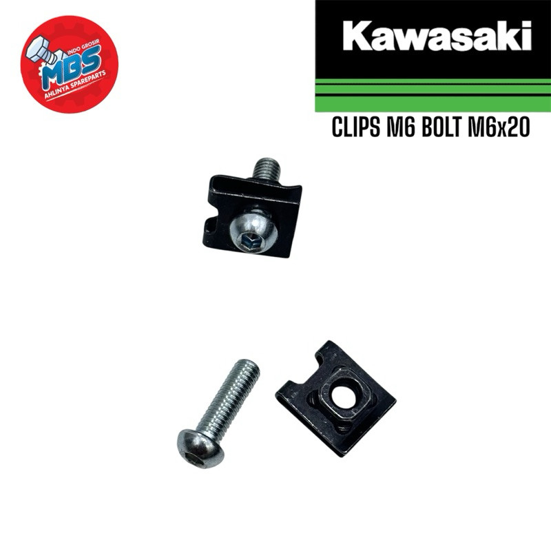 Kawasaki Clip M6 Bolt M6x20 ferring Bolt cover body ninja rr ninja 2 stroke ORIGINAL ORIGINAL ...