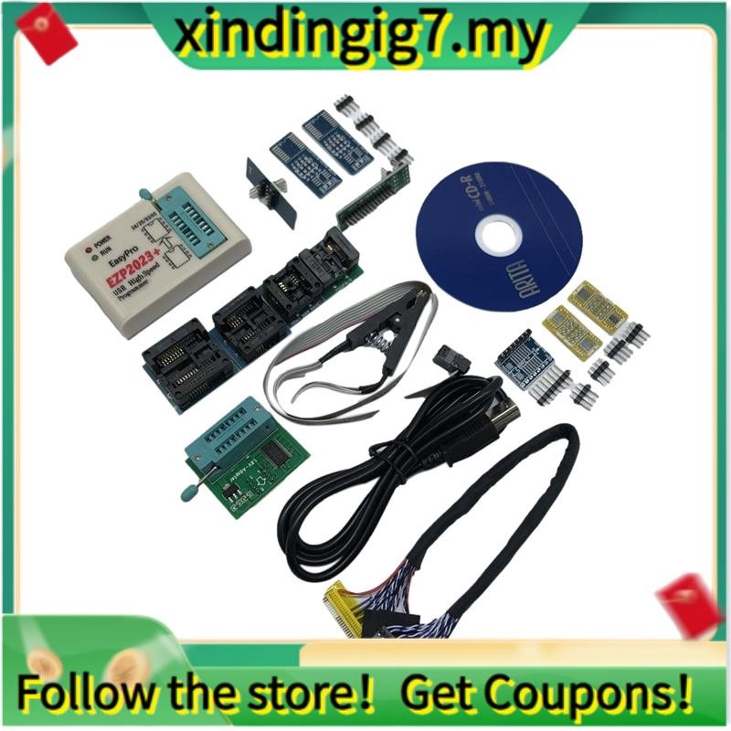 【IN STOCK】EZP2023 USB SPI Programmer with 12 Adapter Support 24 25 93 95 EEPROM Flash Bios ...