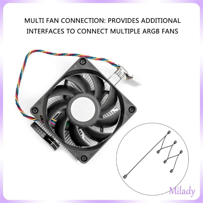 Milady Convenient Installation 3PIN ARGB Extension Line ARGB Splitter ...
